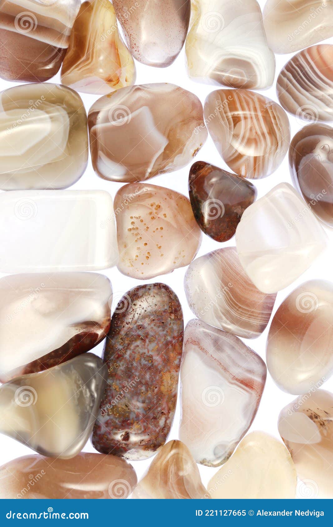 Persian Agate Heap Stones Texture on White Light Background Stock Image ...
