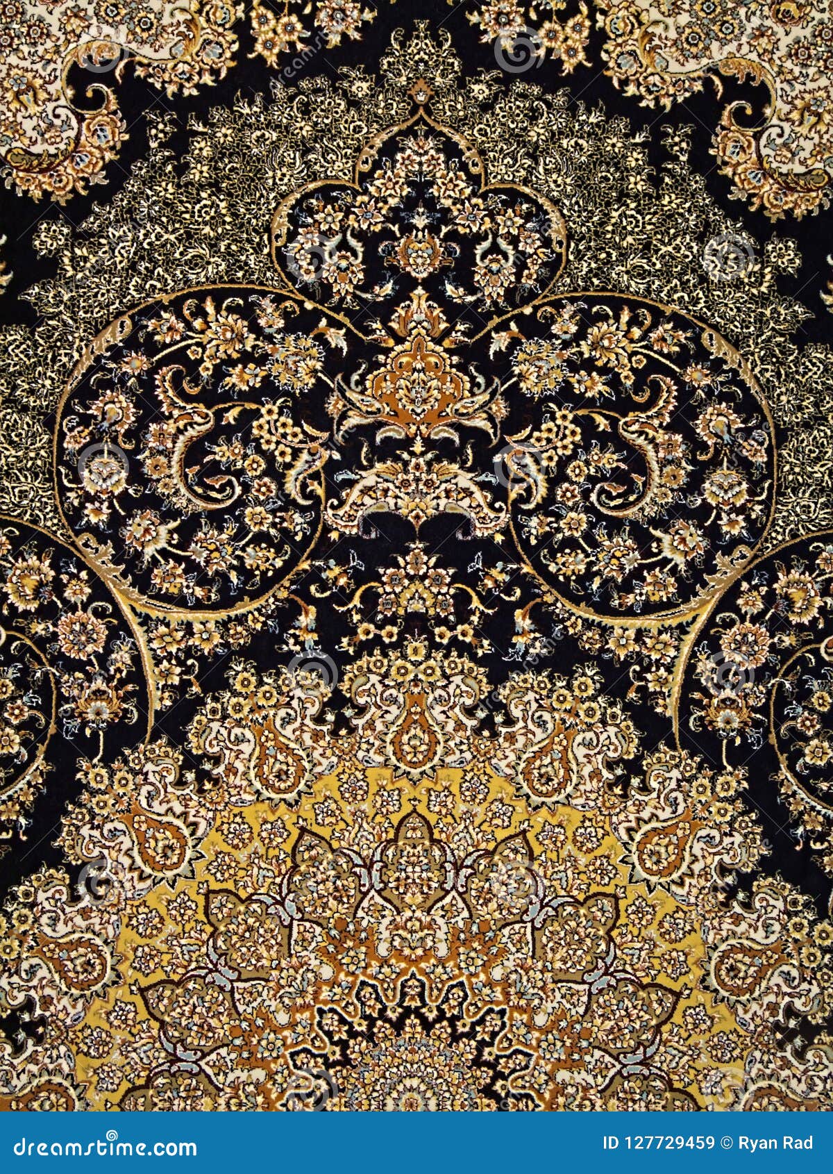 Royal Palace Persian Carpet Pattern Stock Image - Image of black ...