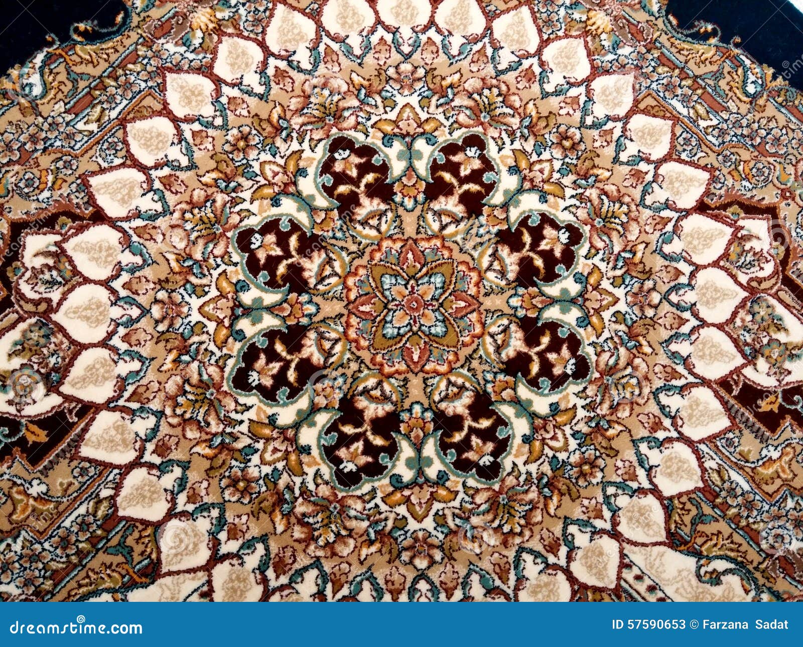 Persian Carpet Circle Shape Stock Image - Image of flower, equipment ...