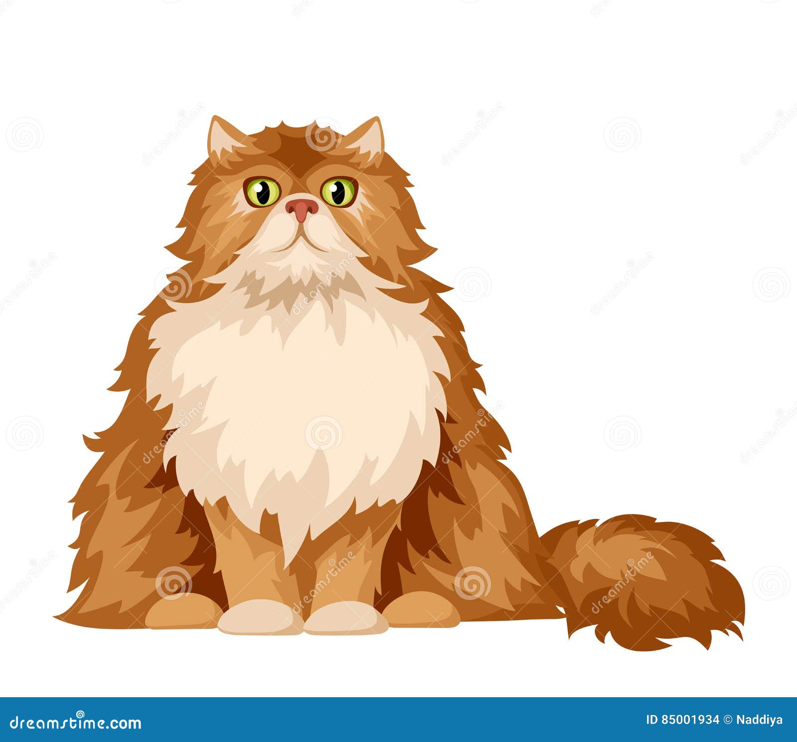 Persian Cat. Vector Illustration. Stock Vector - Illustration of design ...
