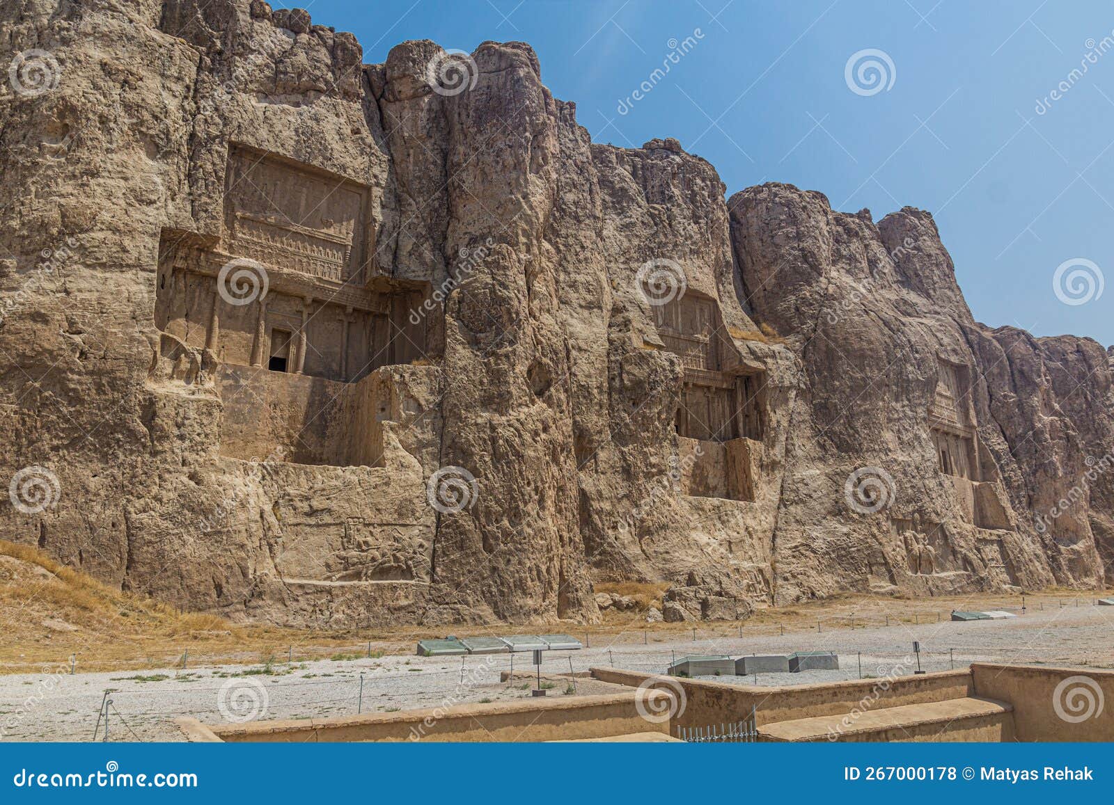 Persian Kings Tombs in Naqsh-e Rostam, Ir Stock Photo - Image of ...
