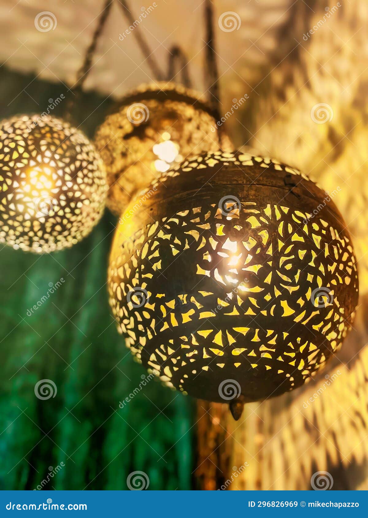 Persian or Moroccan Lamp Decoration and Reflections Stock Image - Image ...
