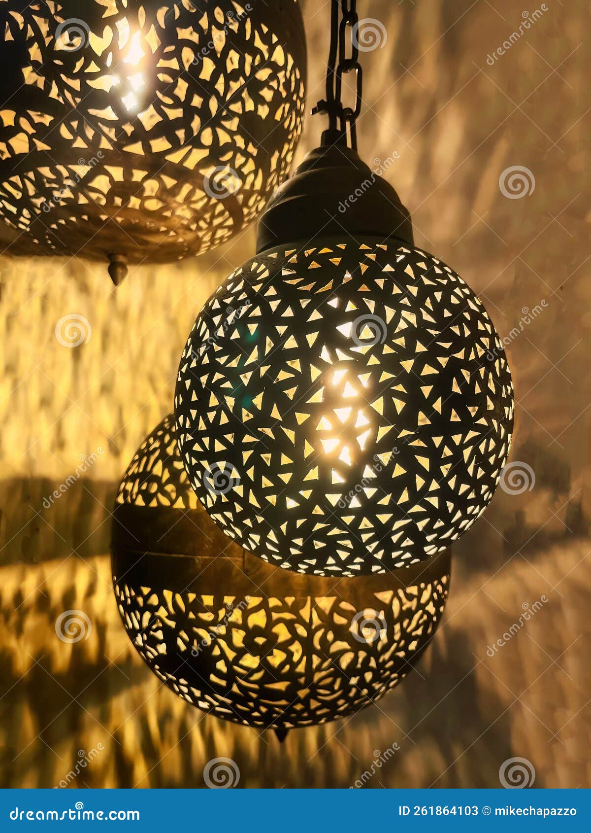 Persian or Morrocan Lamp Decoration and Reflections Stock Image - Image ...