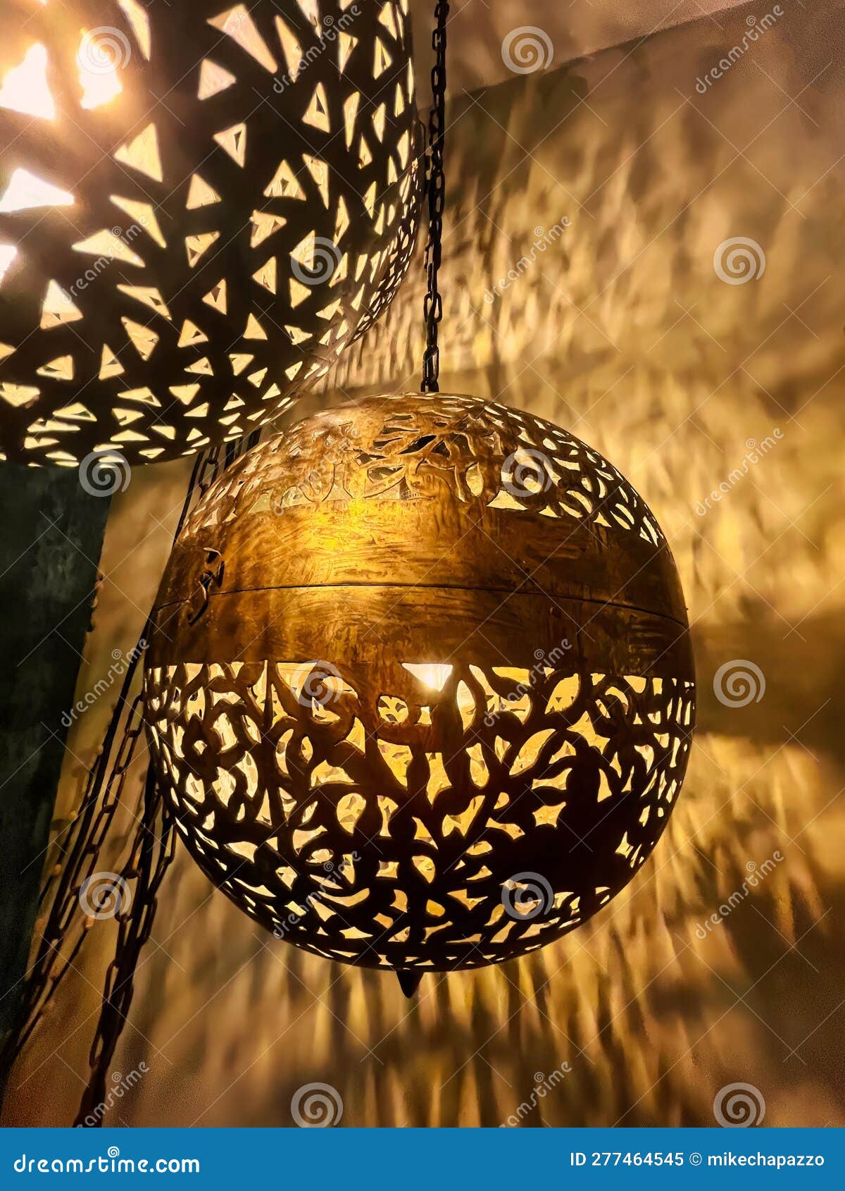 Persian or Morrocan Lamp Decoration and Reflections Stock Image - Image ...