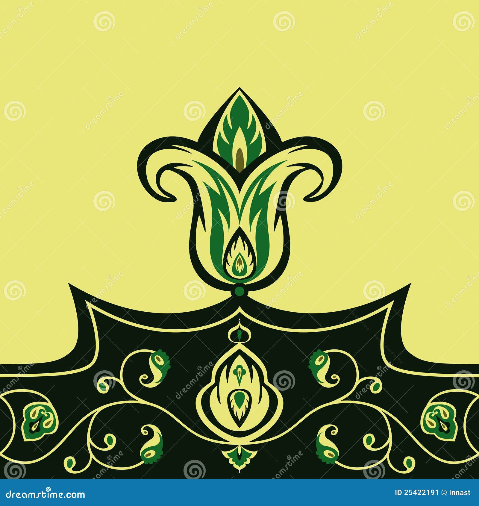 Persian pattern stock vector. Illustration of scroll - 25422191