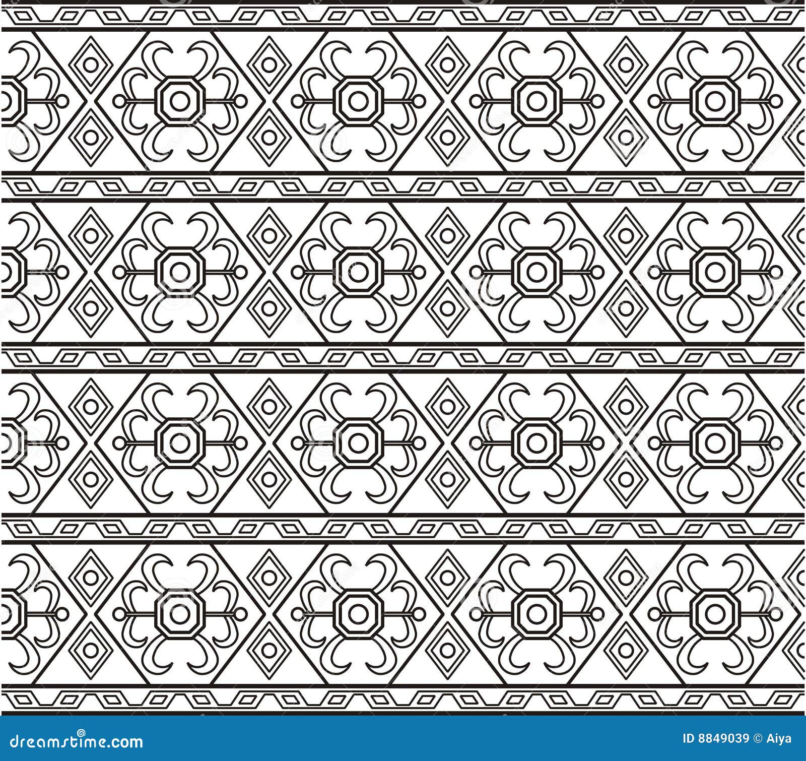 Persian Pattern stock vector. Illustration of vector, flower - 8849039