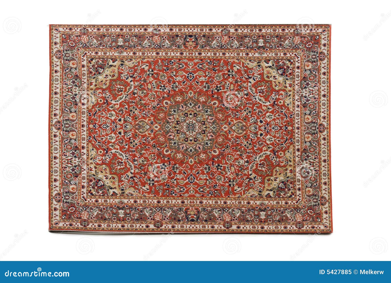 Persian Rug Isolated on White Background Stock Image - Image of pattern ...