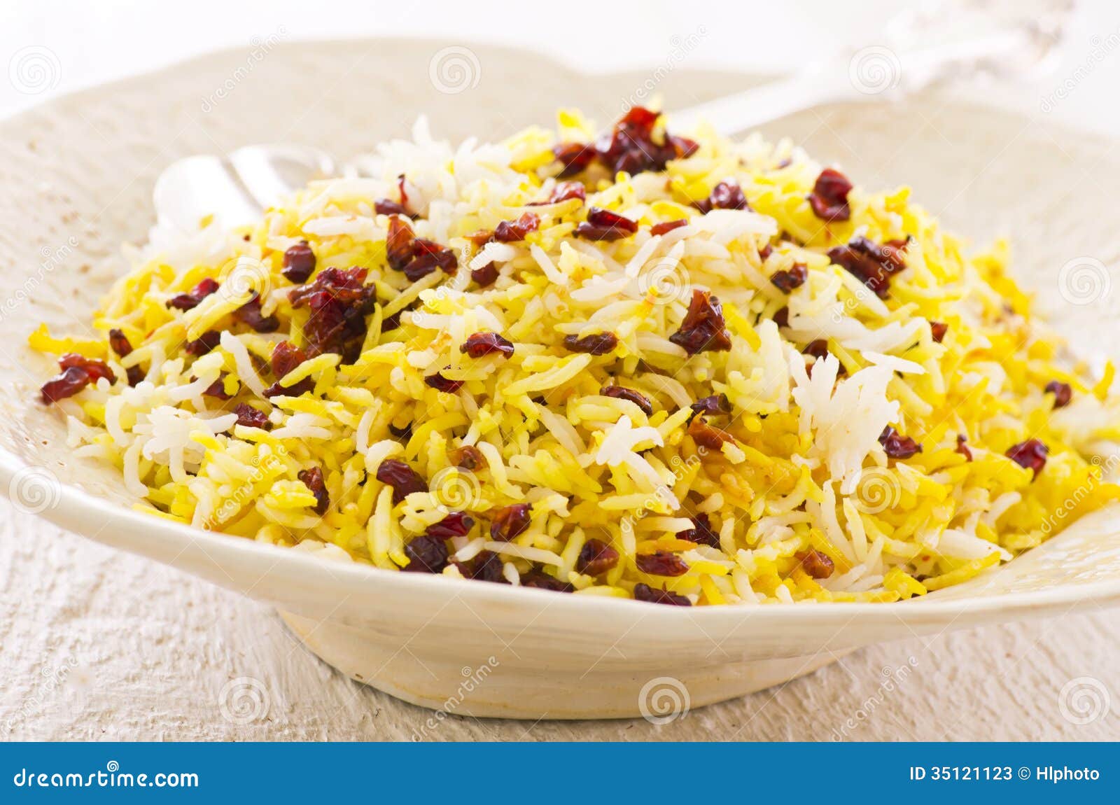 Persian Saffron Rice with Berberis Stock Image - Image of damy, food ...