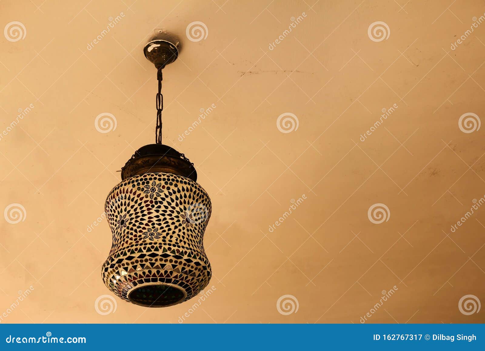 Persian Style Decorative Hanging Lamp Stock Image - Image of glow, dark ...