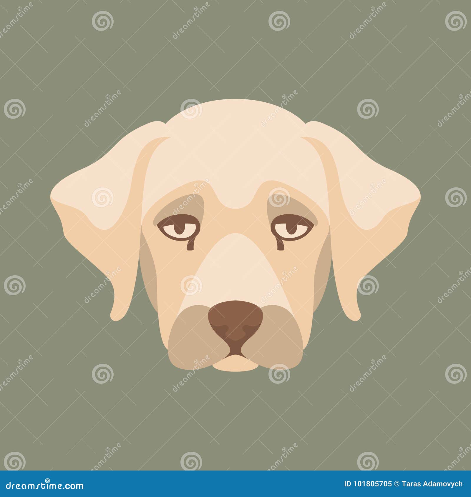 Persiga El Estilo Plano Del Ejemplo Del Vector De La Cabeza De La Cara ...