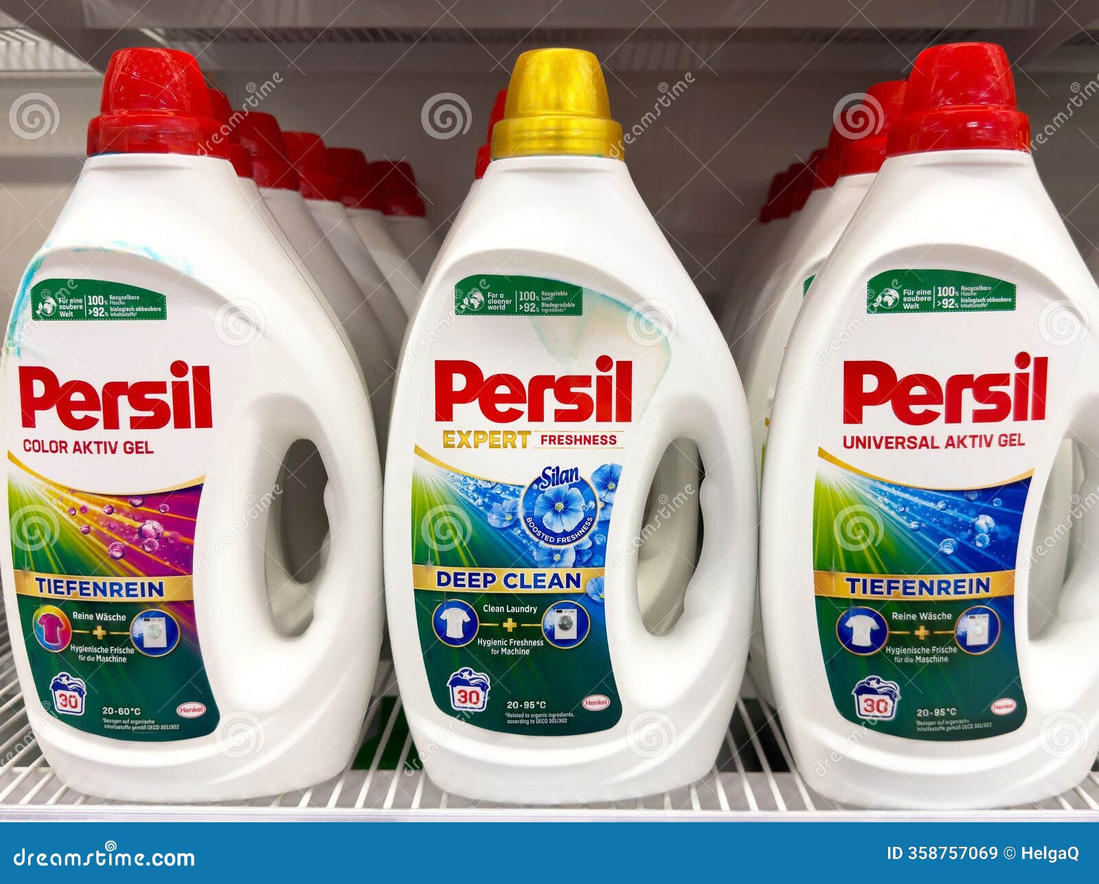 Persil Detergent Bottles with Varied Features on Store Shelf Editorial ...
