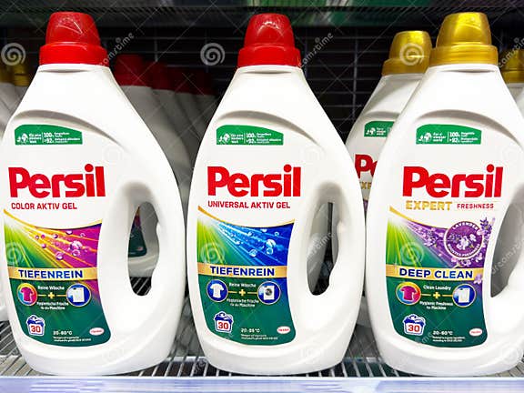 Persil Laundry Detergent Bottles on Store Shelf Display Editorial Photo ...