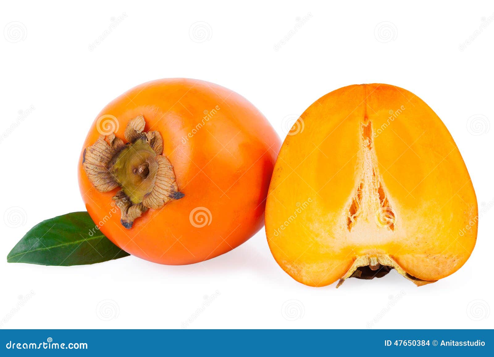 Persimmon Fruit isolated stock photo. Image of studio - 47650384