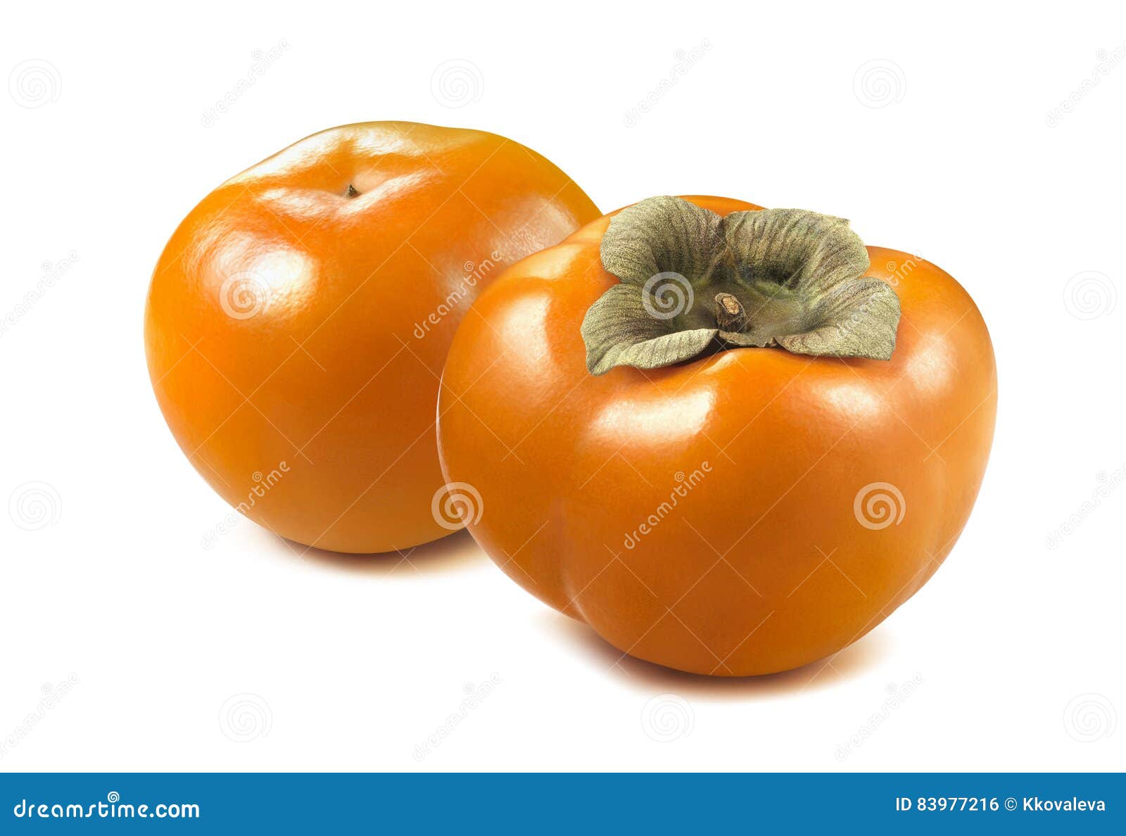 Persimmon Fruit 2 Isolated on White Background Stock Photo - Image of ...