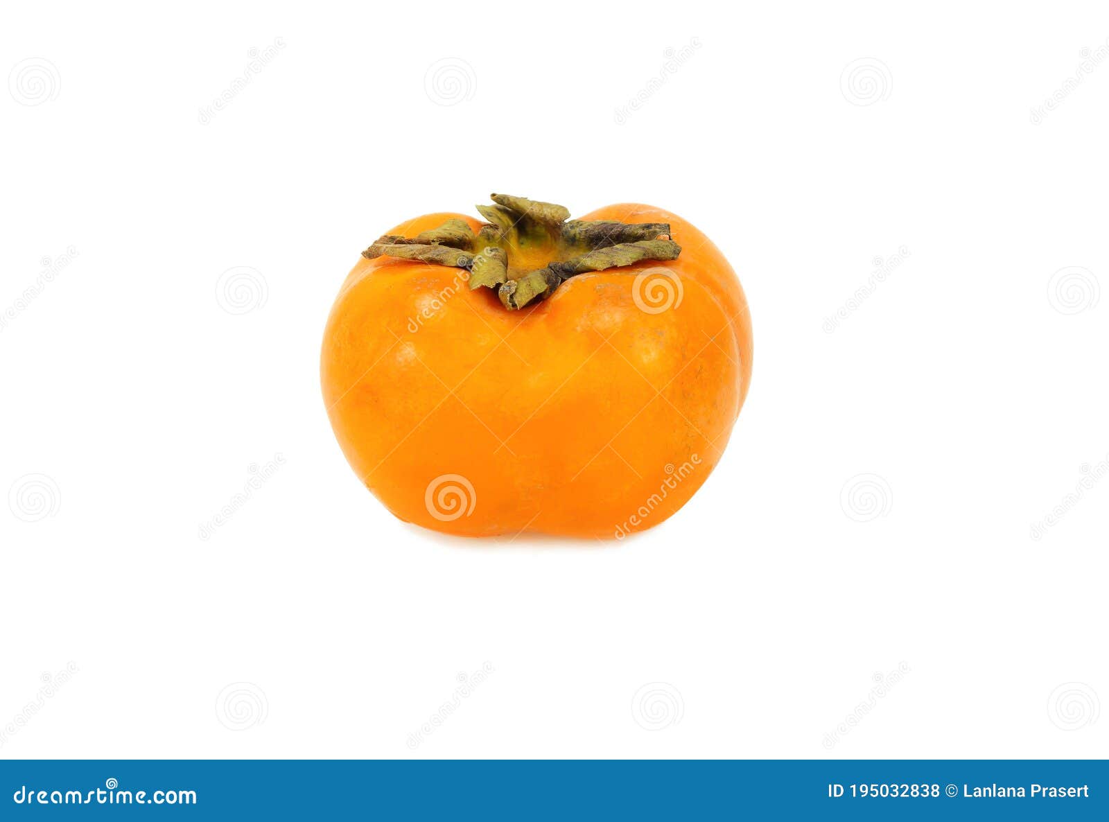 Persimmon Fruit Isolated on a White Background Stock Photo - Image of ...