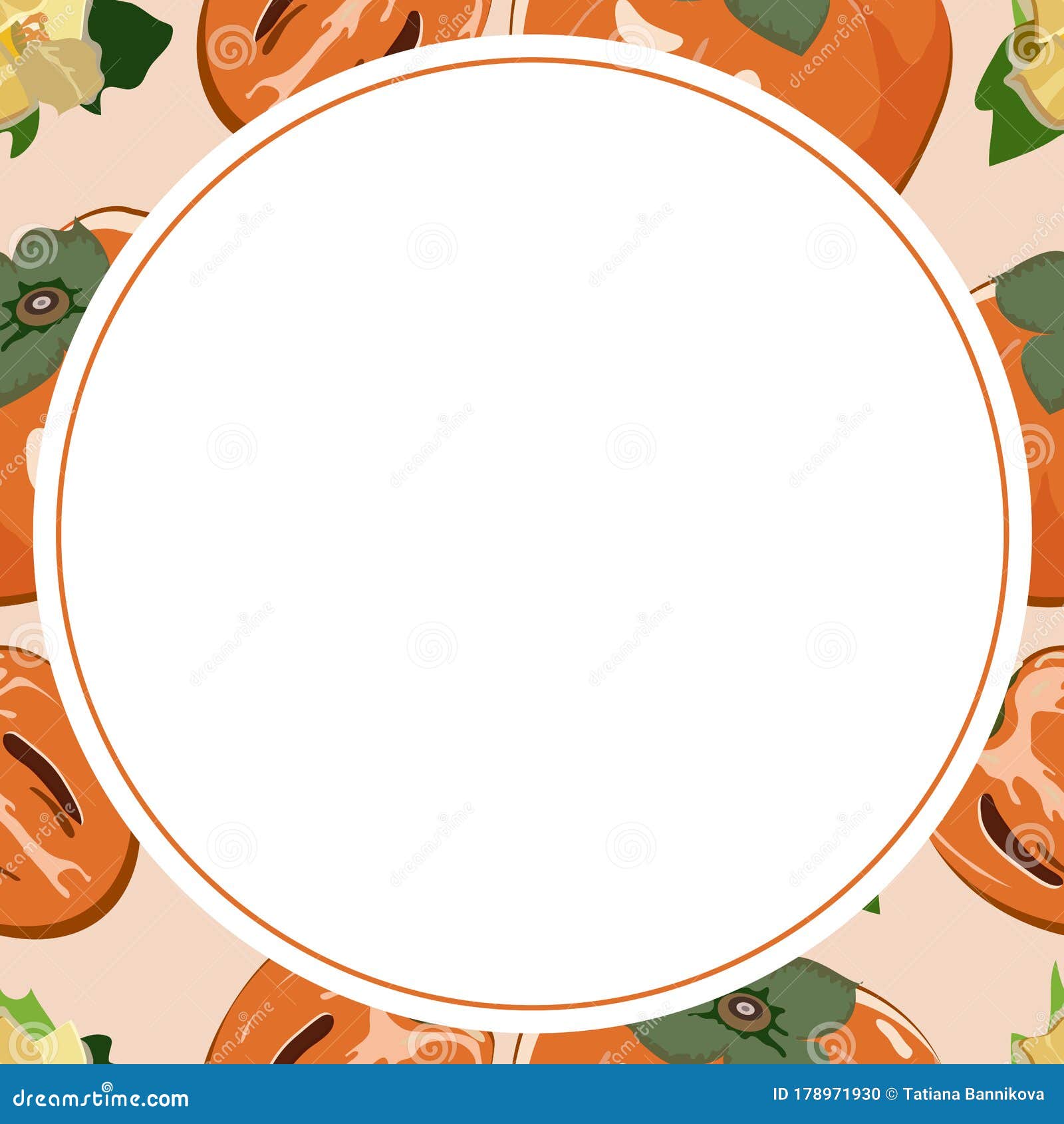 Persimmon Fruits And Leaves Pictograms Cartoon Vector | CartoonDealer ...