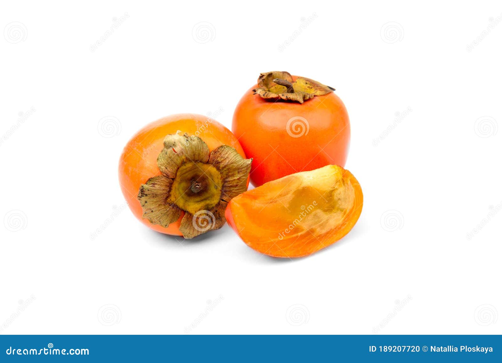 Persimmon Isolated on White Background Stock Photo - Image of fresh ...