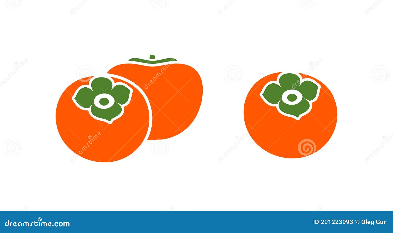 Persimmon Logo Design Cartoon Vector | CartoonDealer.com #75787193