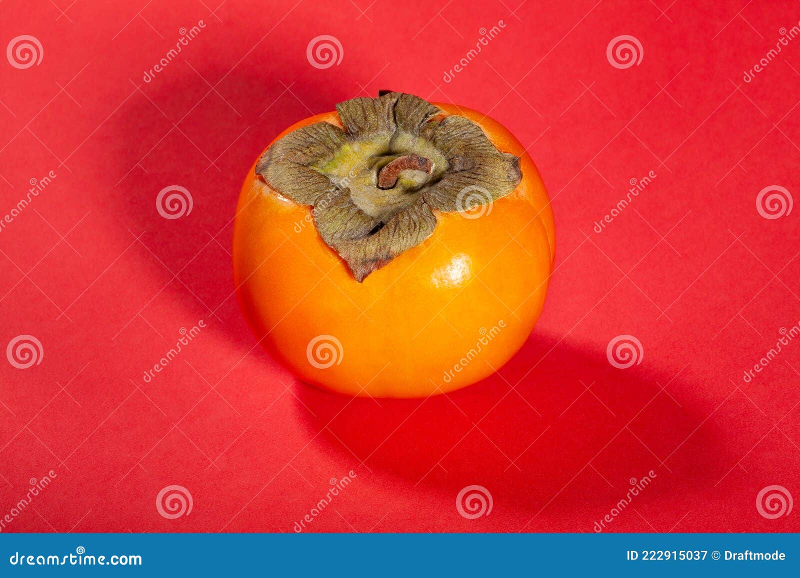Persimmon on Red Background Stock Image - Image of persimmons, food ...