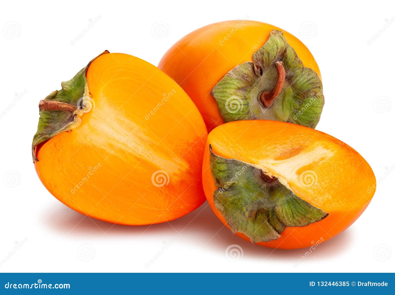 Persimmon stock image. Image of halved, fruit, exotic - 132446385
