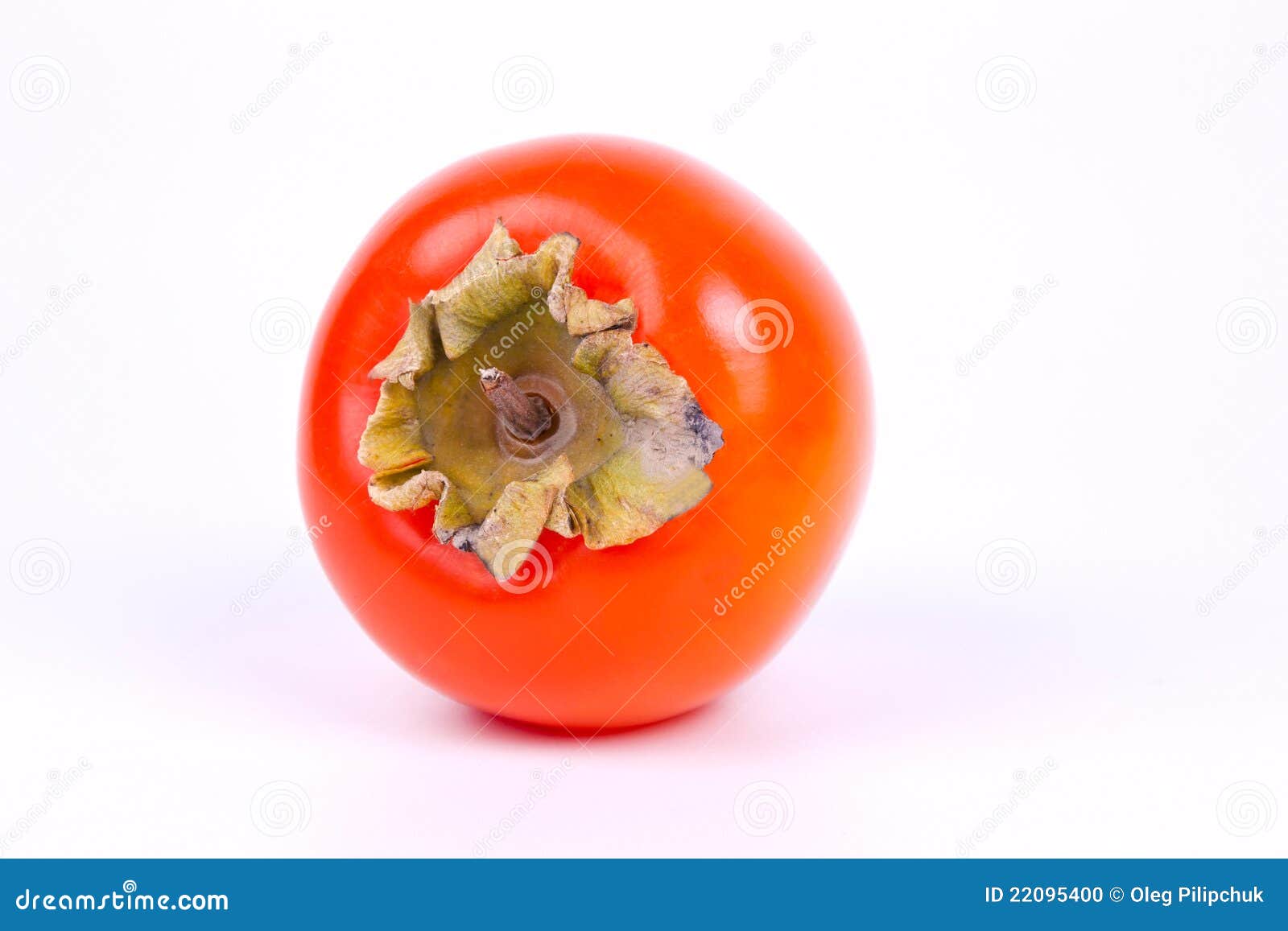 Persimmon on White Background Stock Photo - Image of apple, natural ...