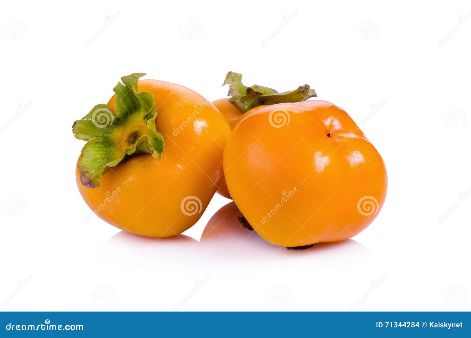 Persimmon on White Background Stock Photo - Image of ripe, delicious ...