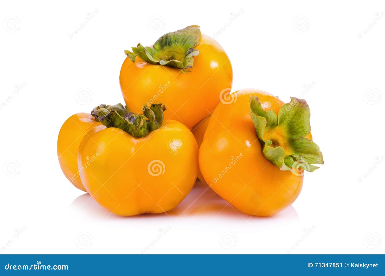 Persimmon on White Background Stock Image - Image of white, food: 71347851
