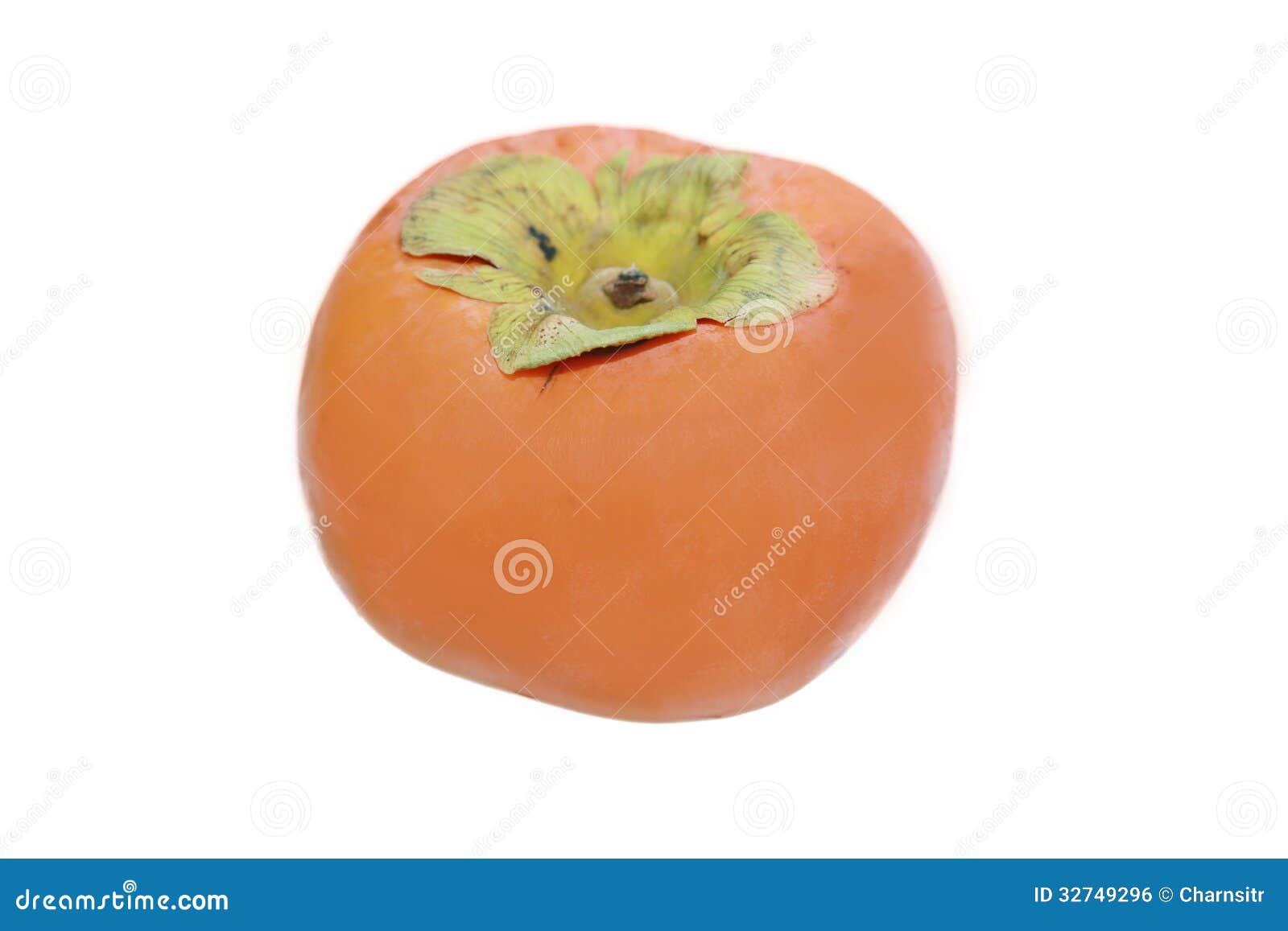 Persimmon on White Background Stock Photo - Image of asian, nutritious ...