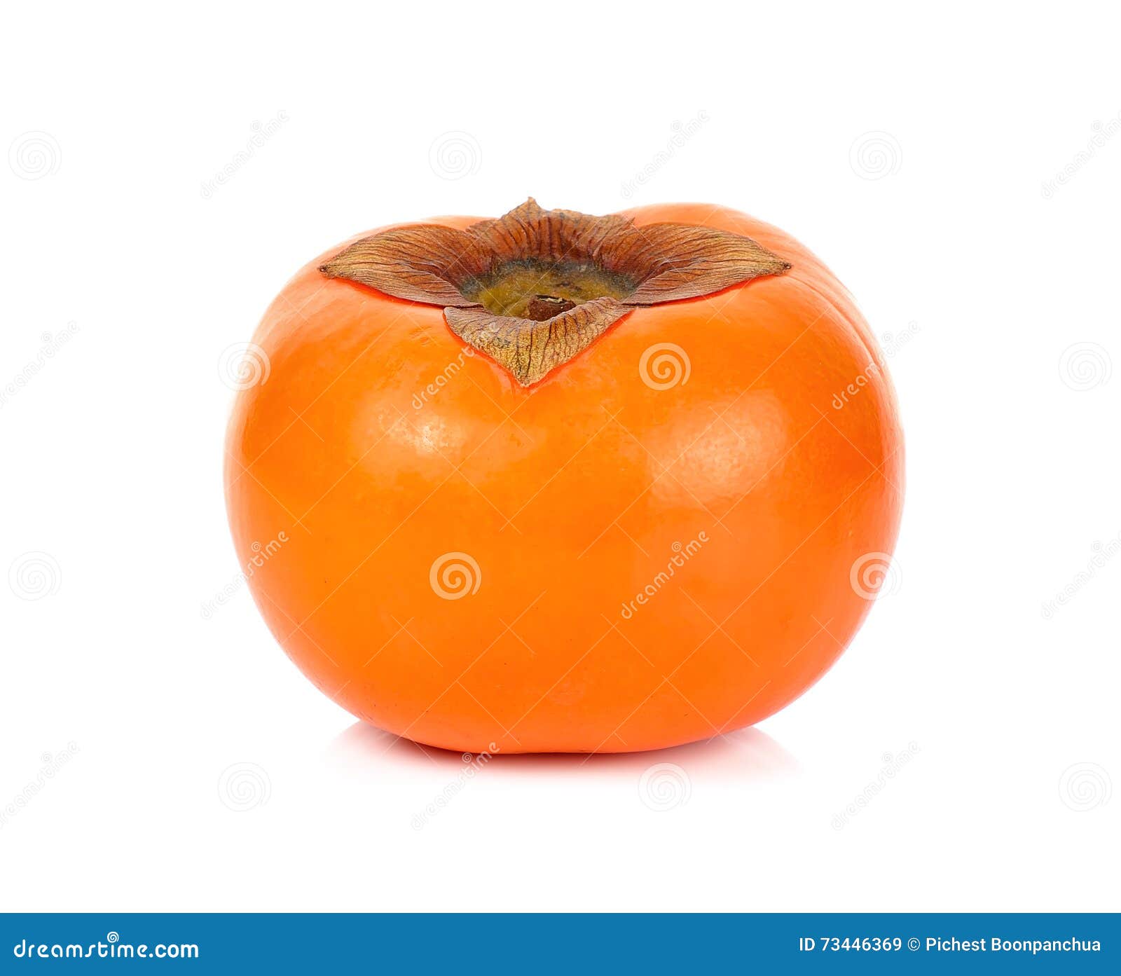 Persimmon on White Background Stock Image - Image of persimmon ...