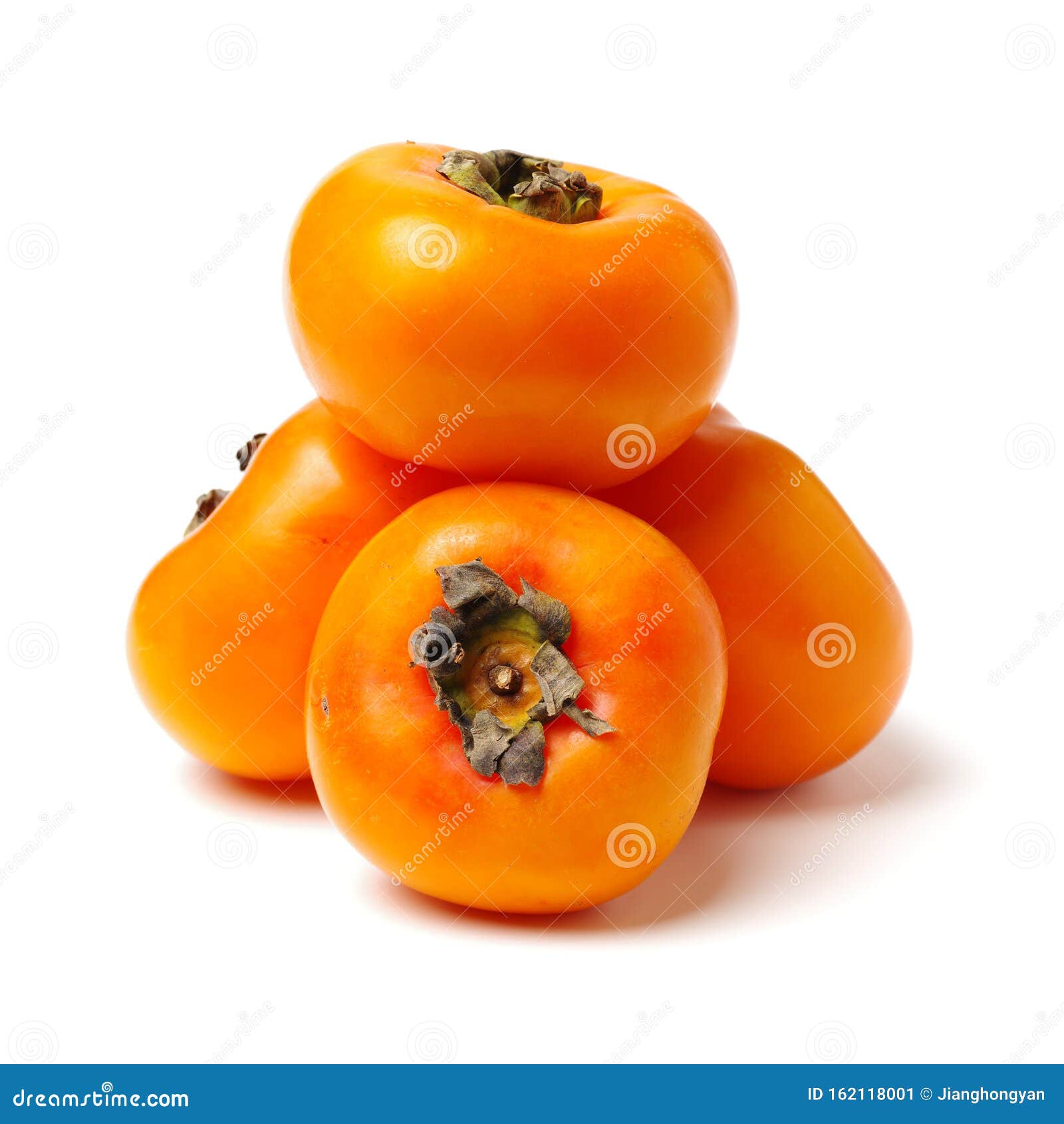 Persimmon on White Background Stock Image - Image of isolated, healthy ...