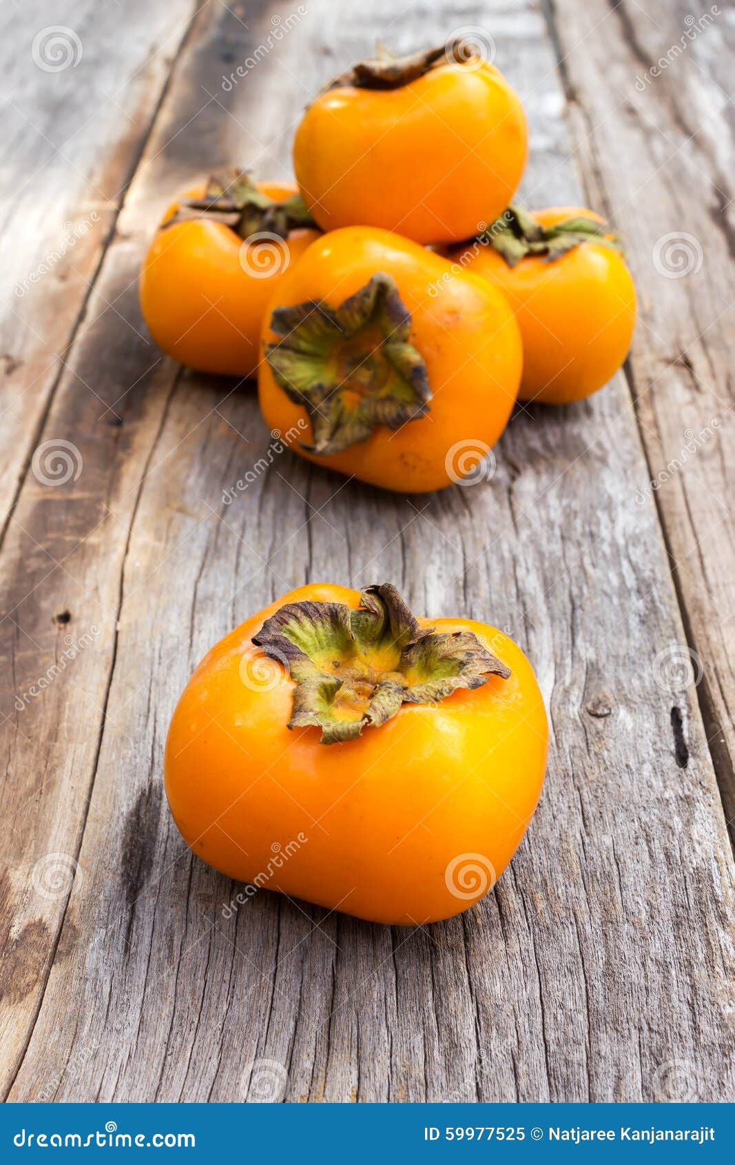 Persimmon on Wood Background. Stock Image - Image of persimmon, eating ...