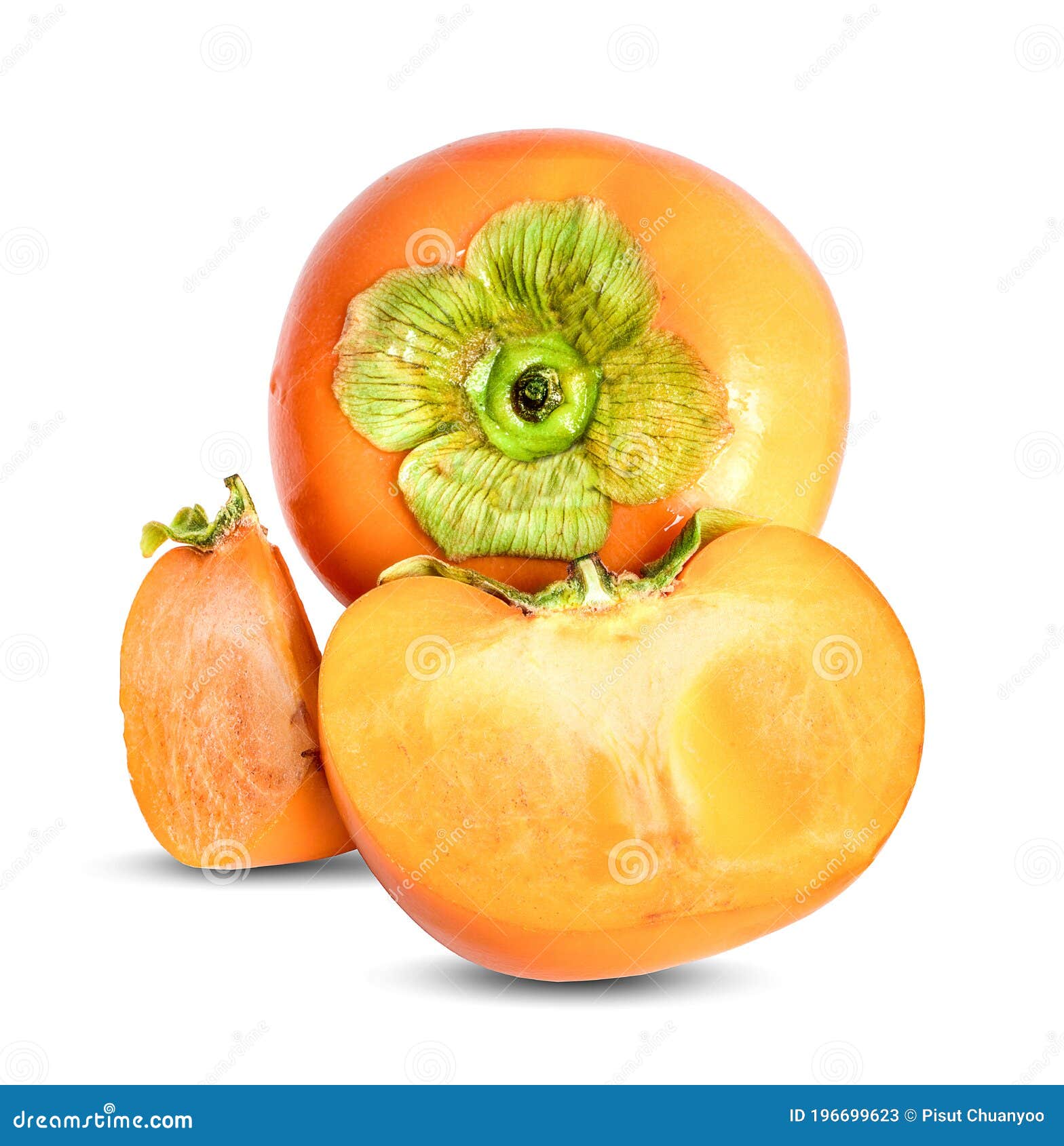 Persimmons Isolated on White Background Stock Image - Image of healthy ...