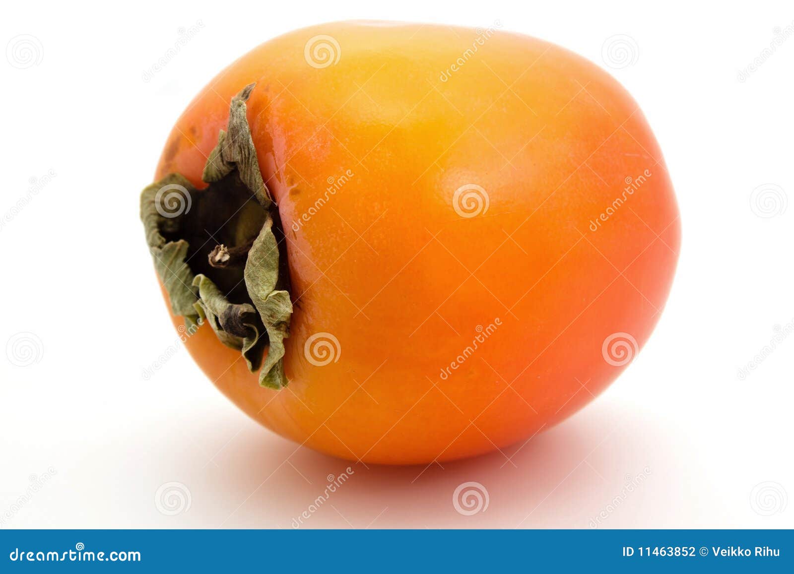 Persimon ha isolato fotografia stock. Immagine di giallo - 11463852