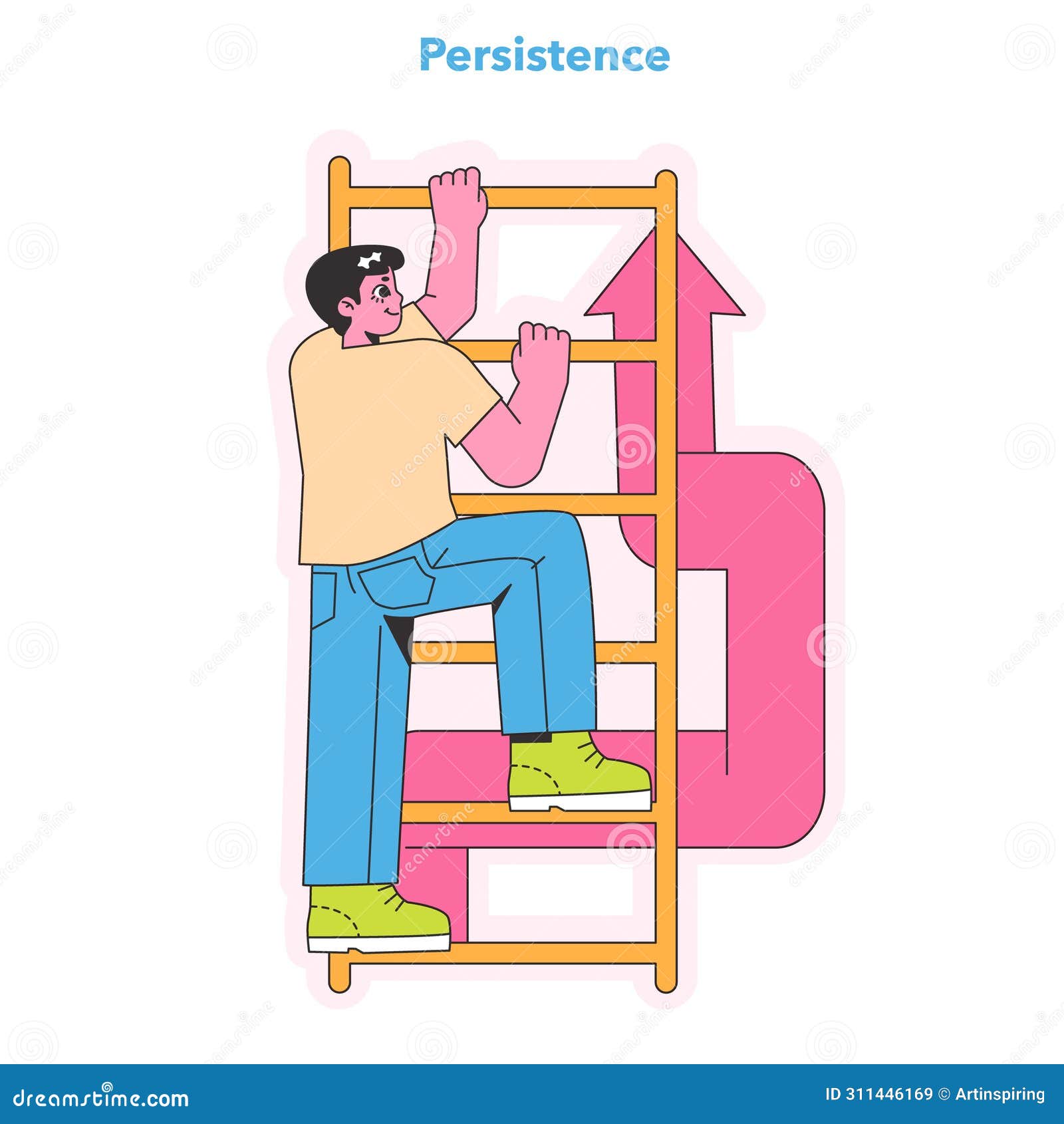 Persistence Concept. Vector Illustration. Stock Illustration ...