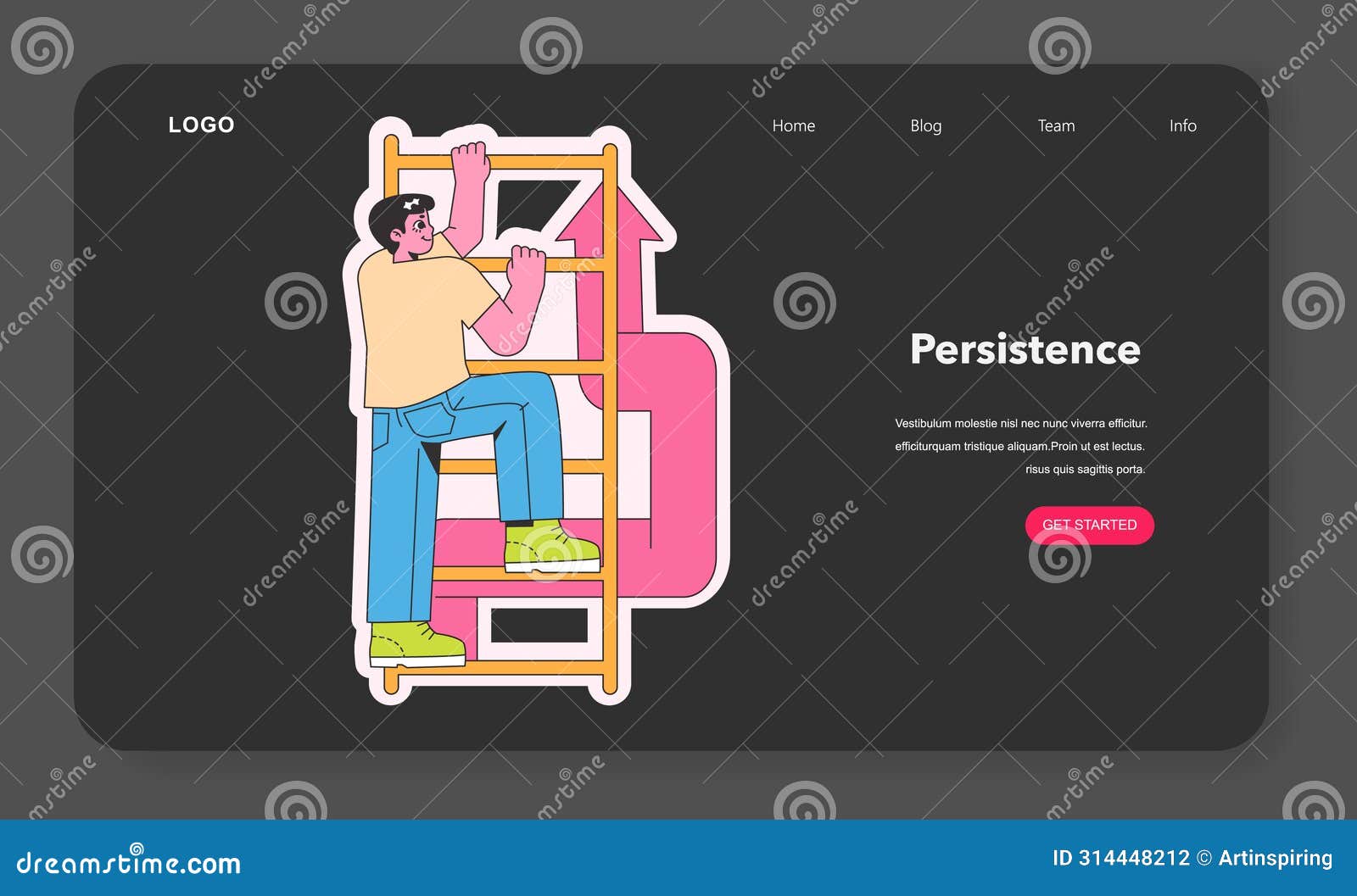 Persistence Concept. Vector Illustration. Stock Vector - Illustration ...