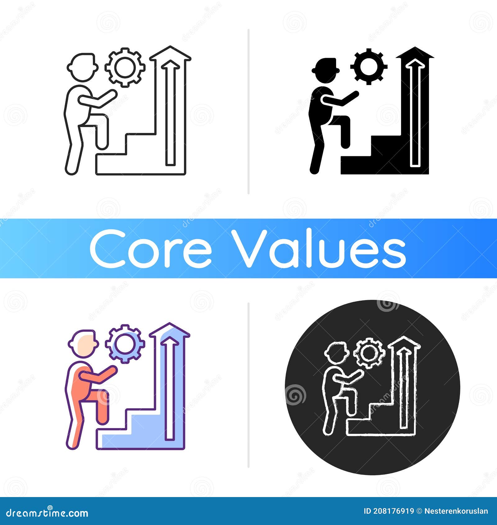 Persistence icon stock vector. Illustration of human - 208176919