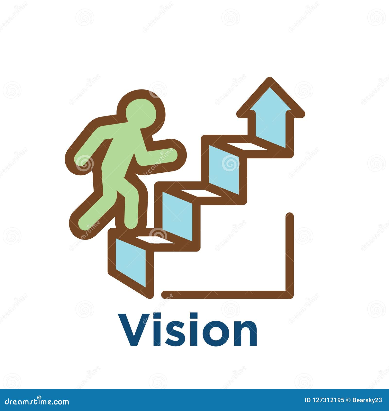 Persistence Icon Set With Image Of Extreme Motivation And Drive Cartoon ...