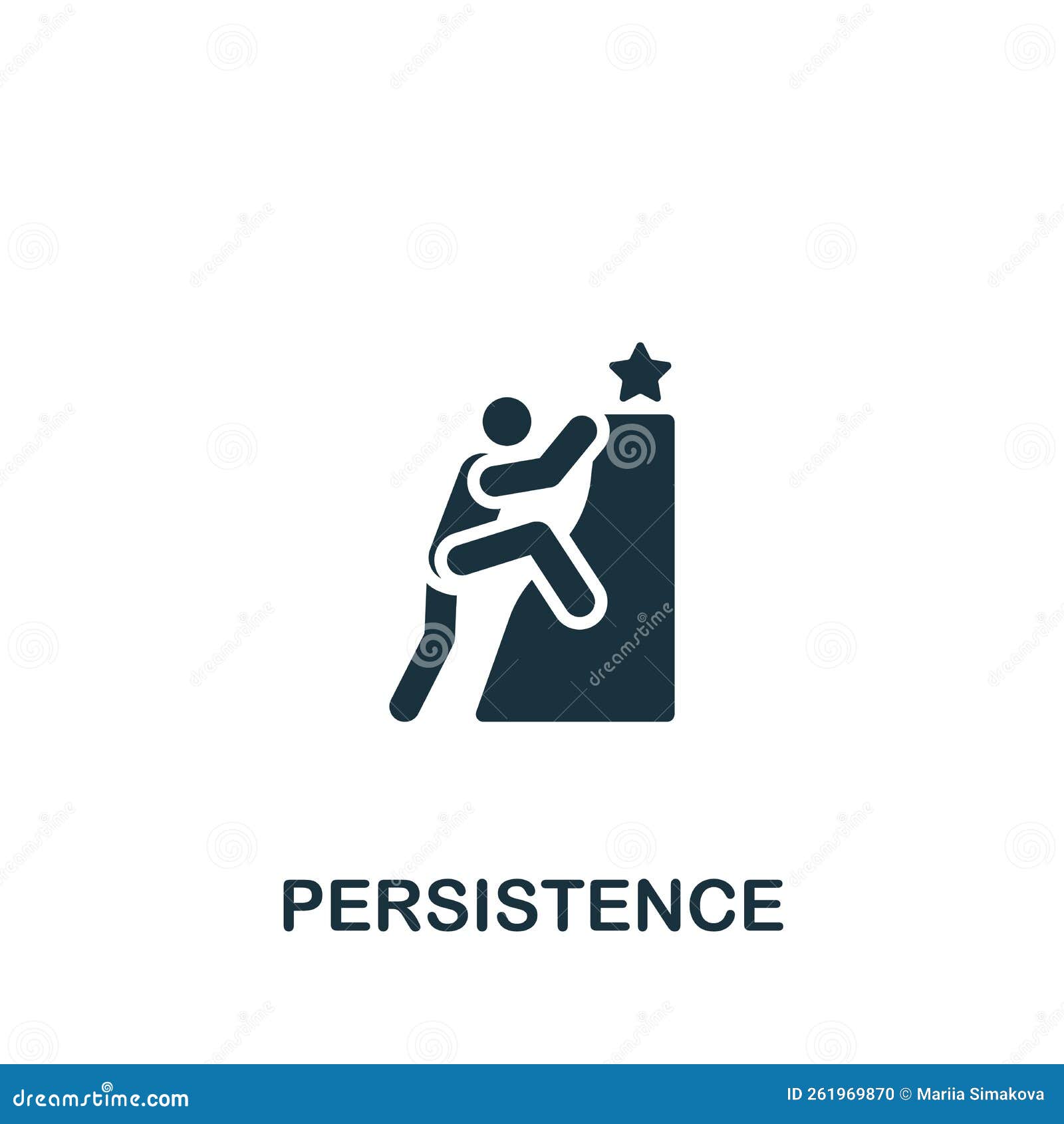 Persistence Icon. Monochrome Simple Project Planning Icon for Templates ...