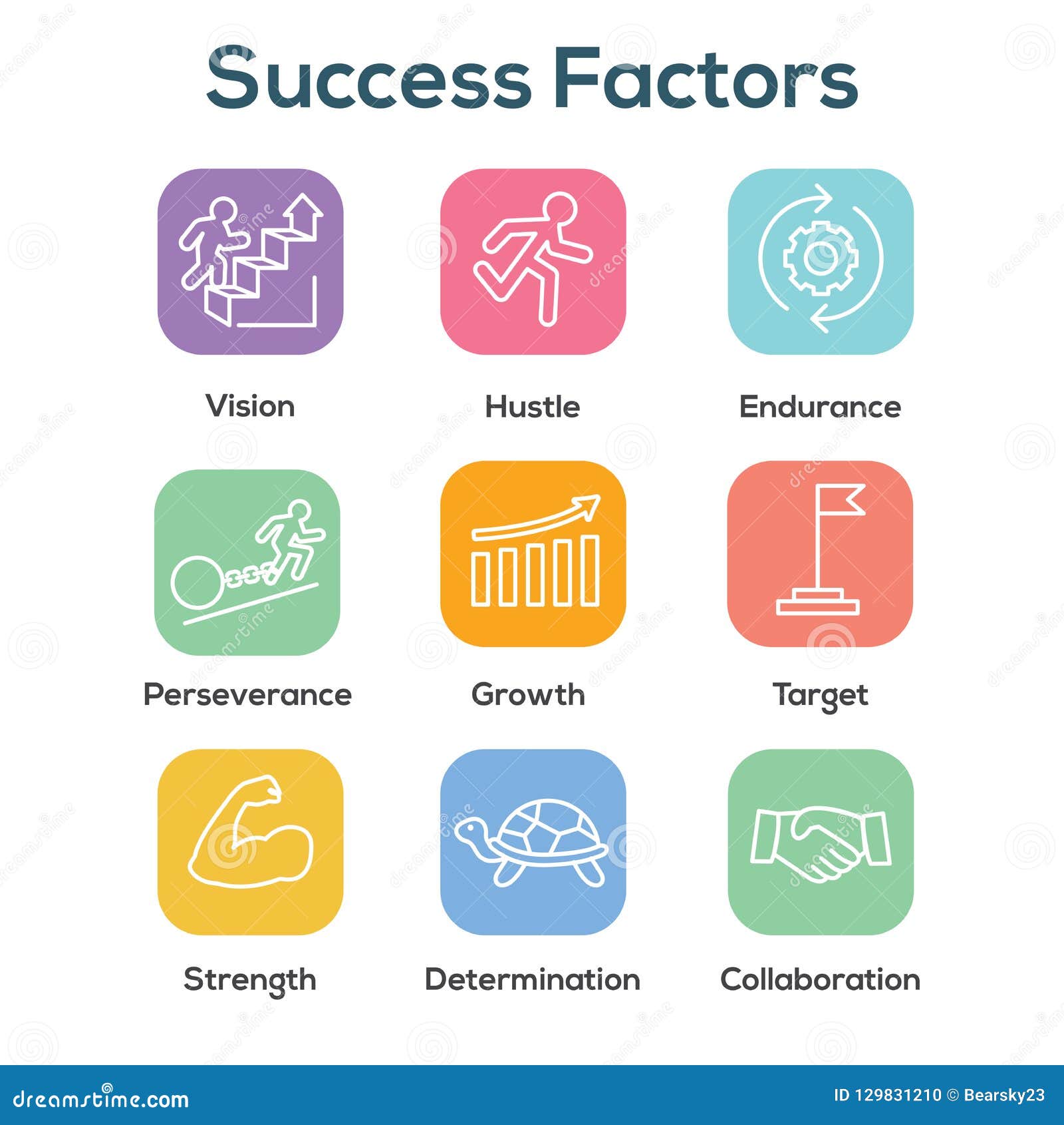Persistence Icon Set with Image of Extreme Motivation and Drive Stock ... Persistence Icon Set with Image of Extreme Motivation and Drive Stock ...