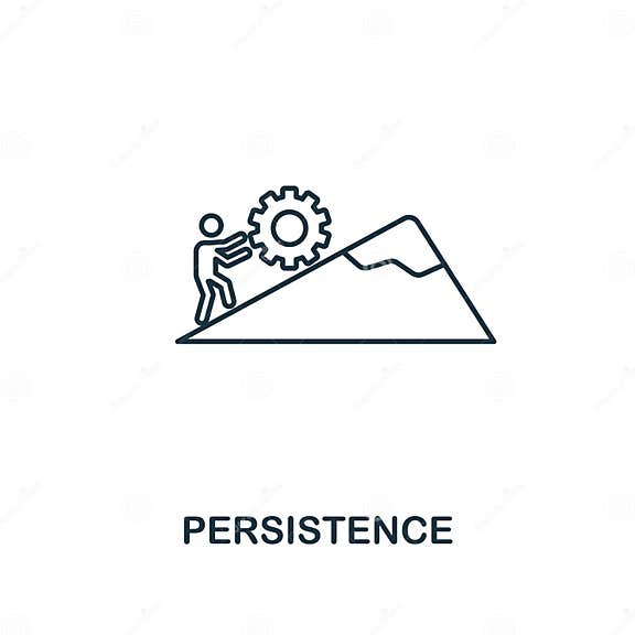 Persistence Icon. Thin Outline CreativePersistence Design from Soft ...