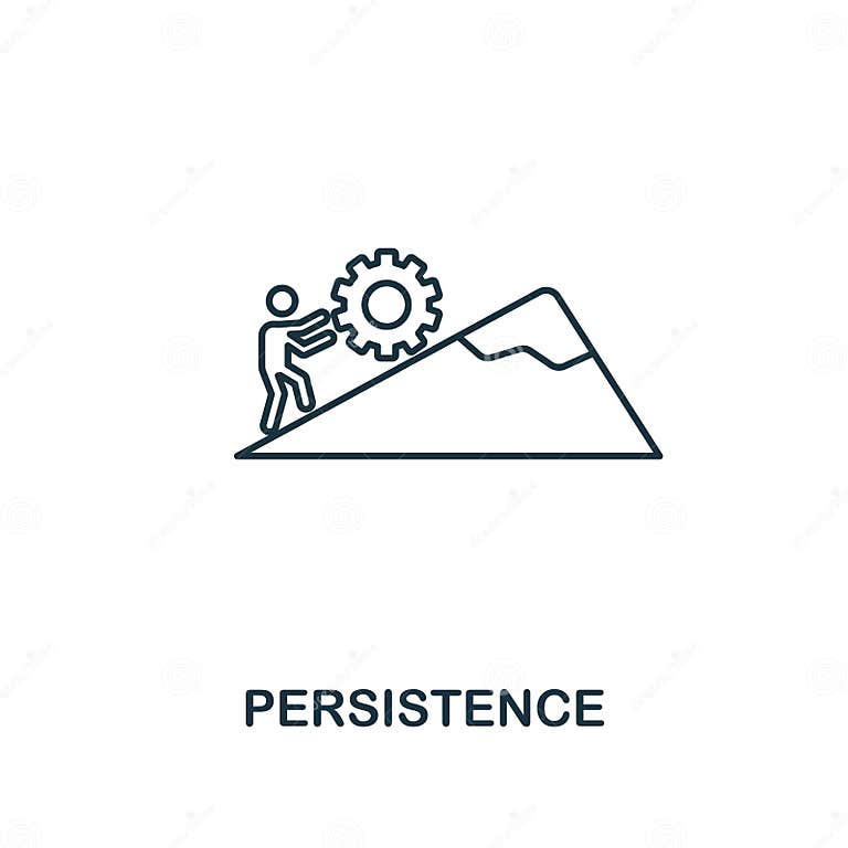 Persistence Icon. Thin Outline CreativePersistence Design from Soft ...