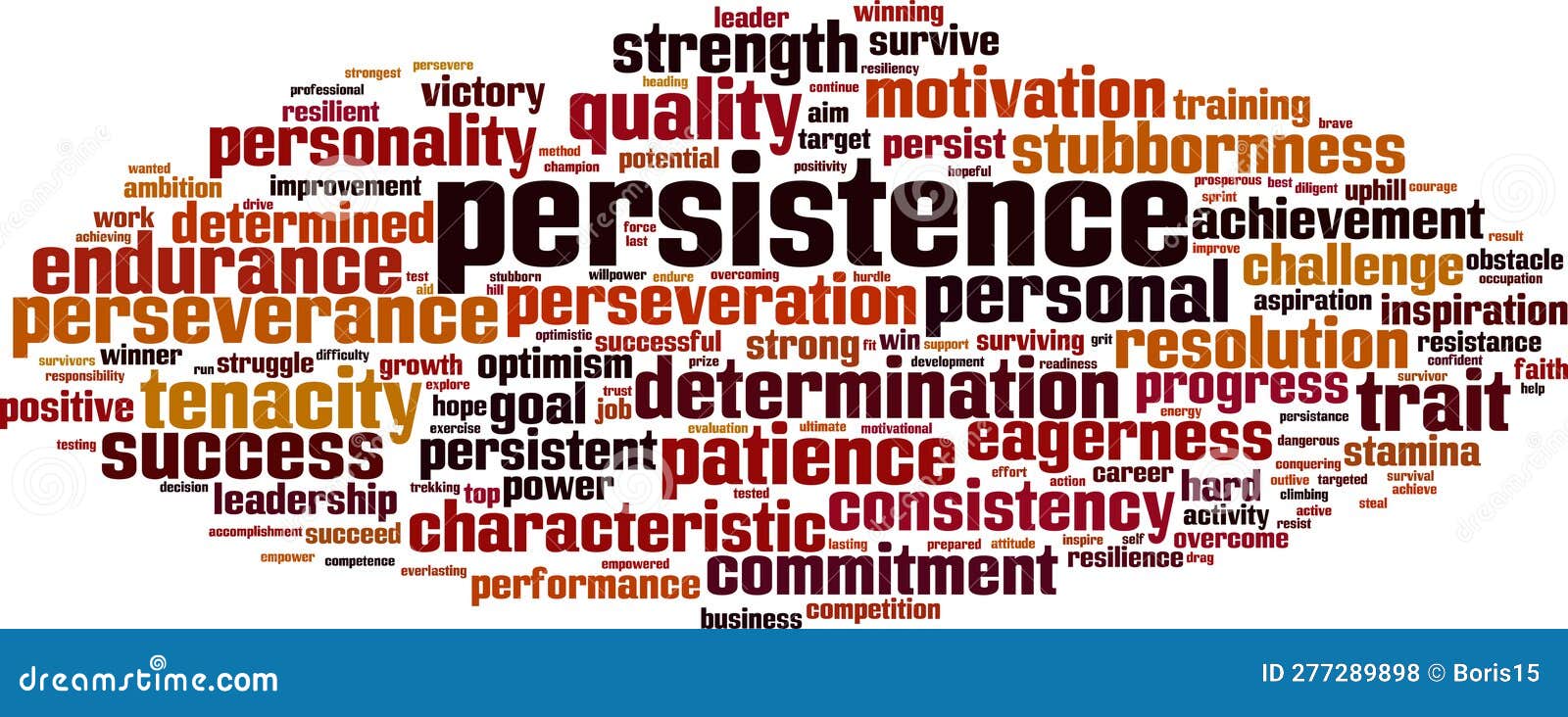 Persistence word cloud stock vector. Illustration of word - 277289898
