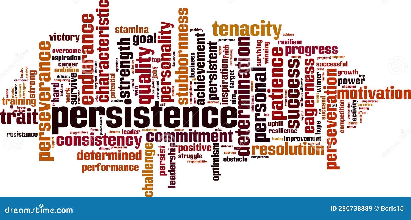 Persistence word cloud stock vector. Illustration of cloud - 280738889