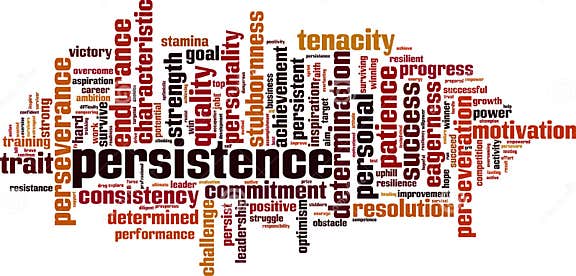 Persistence word cloud stock vector. Illustration of cloud - 280738889