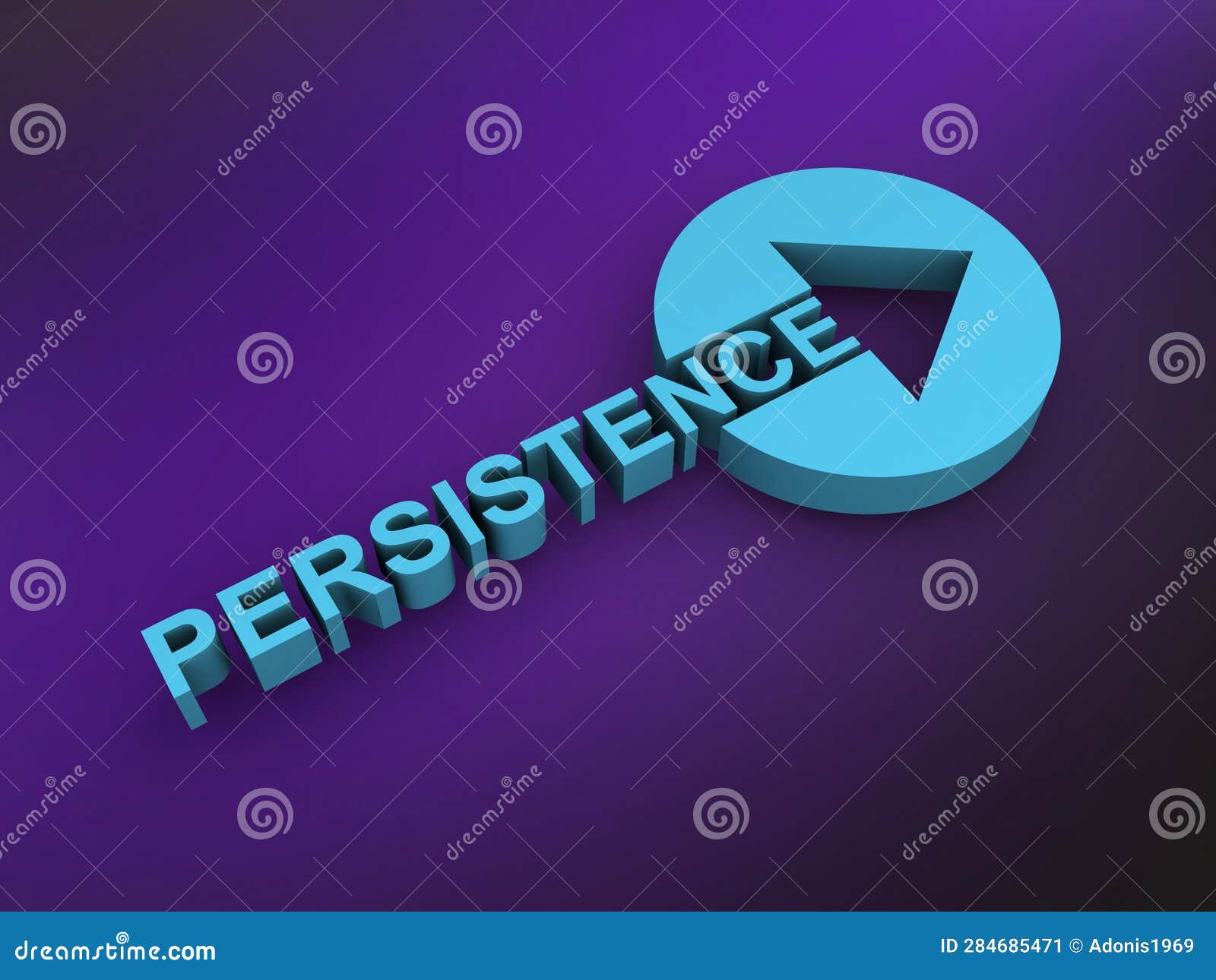 Persistence word on purple stock illustration. Illustration of ...