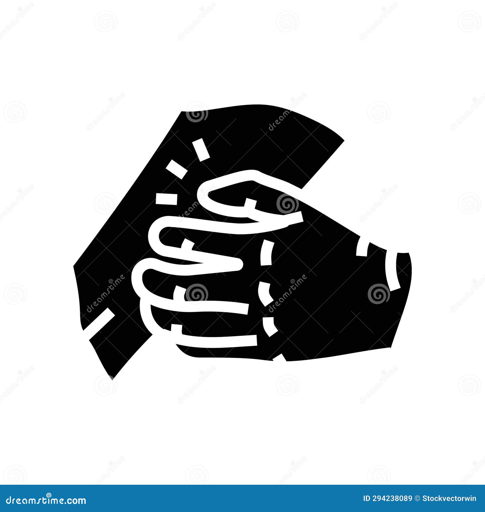 Persistent Itching Disease Symptom Glyph Icon Vector Illustration Stock ...