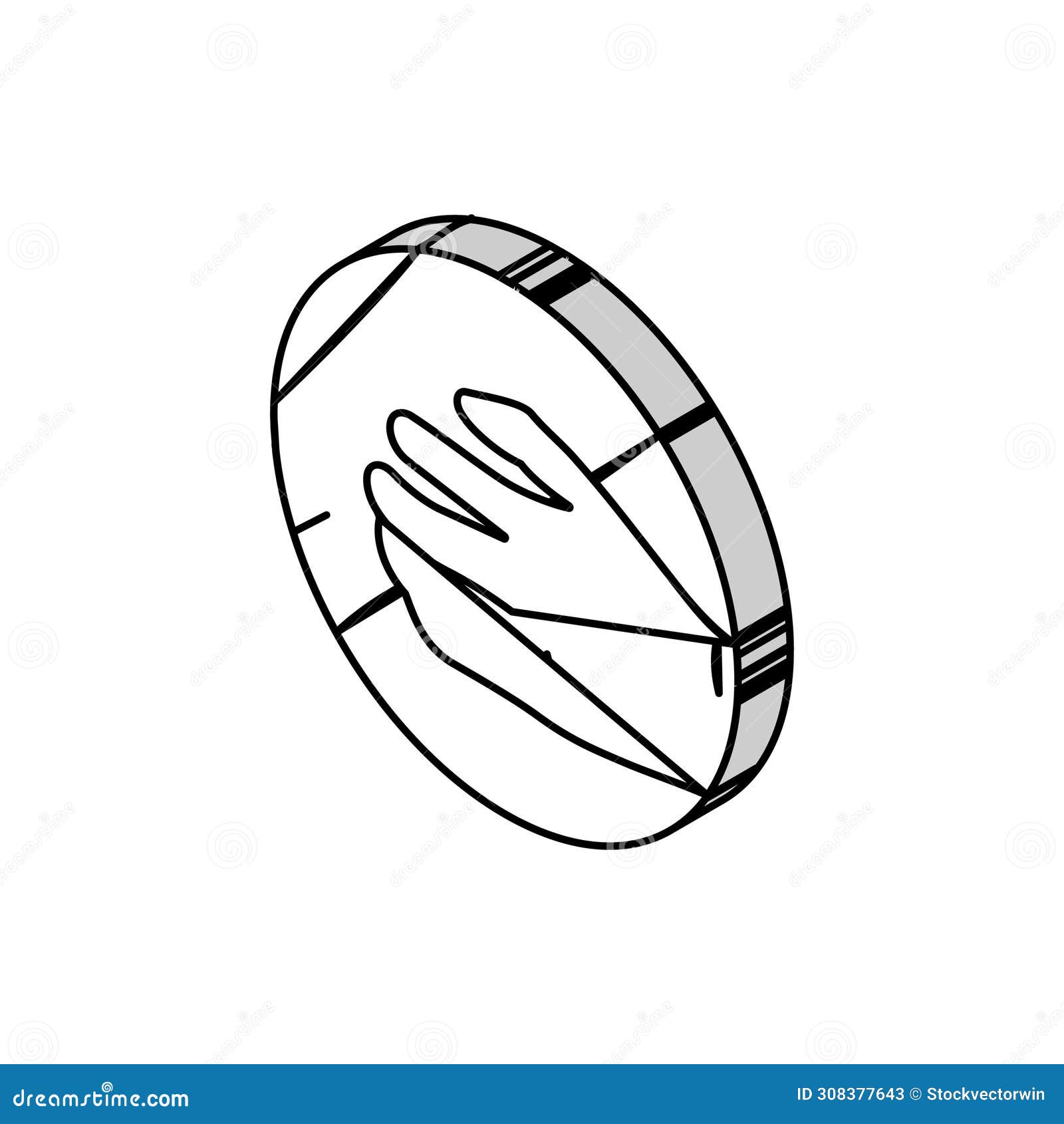 Persistent Itching Disease Symptom Isometric Icon Vector Illustration ...