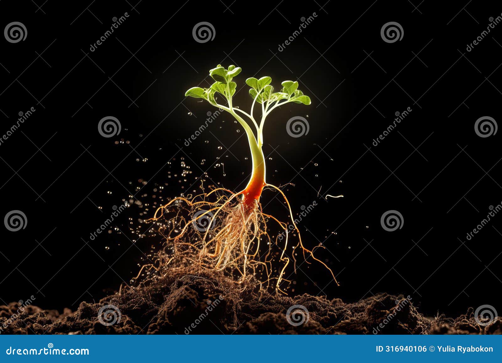 Persistent Plant Showing Root. Generate Ai Stock Photo - Image of ...
