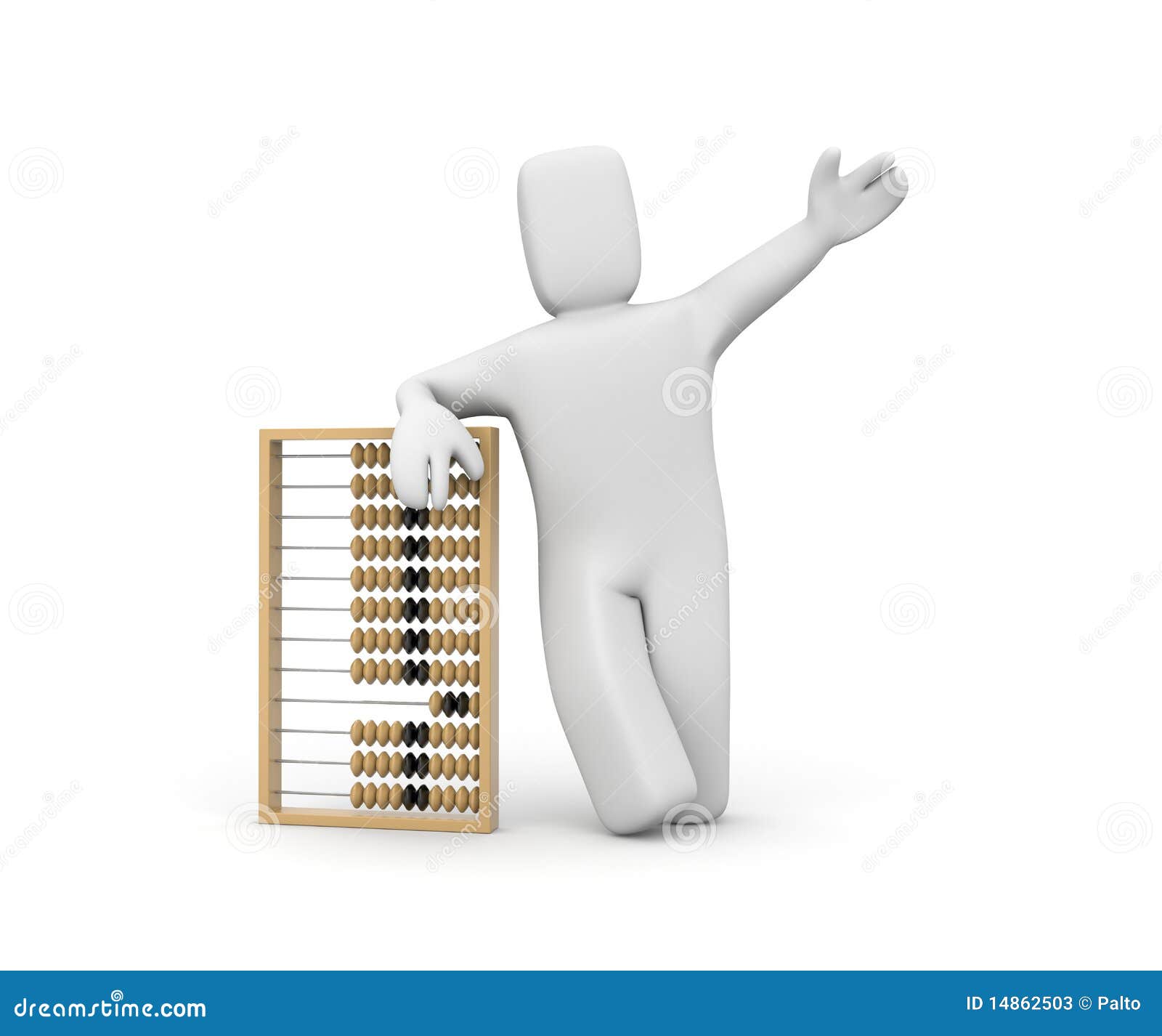 Person with abacus stock illustration. Illustration of frame - 14862503