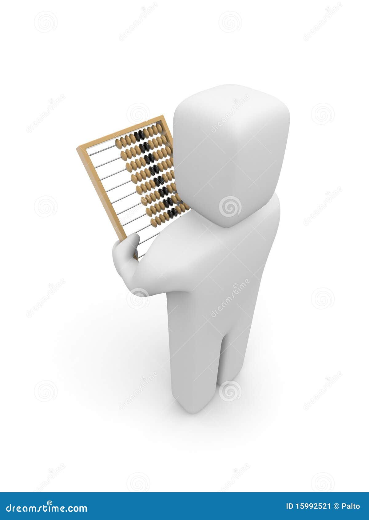 Person with abacus stock illustration. Illustration of people - 15992521
